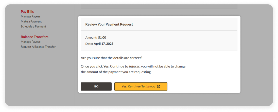 How to make Online Payments using Interac e-Transfer